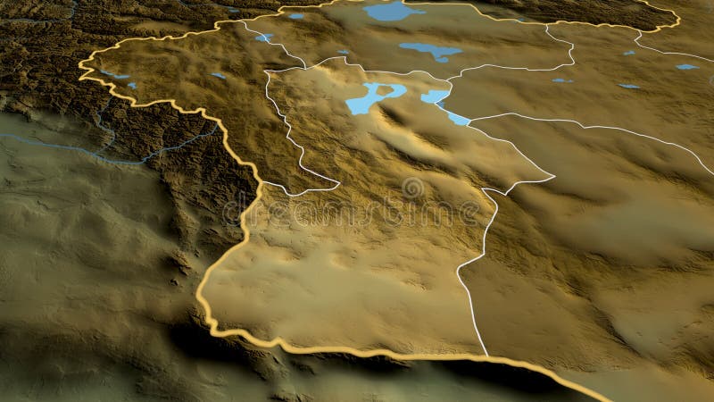 Hovd, Mongolia - Highlighted. Physical Stock Illustration ...