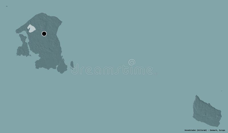 Hovedstaden, Region of Denmark, on Solid. Administrative Stock ...