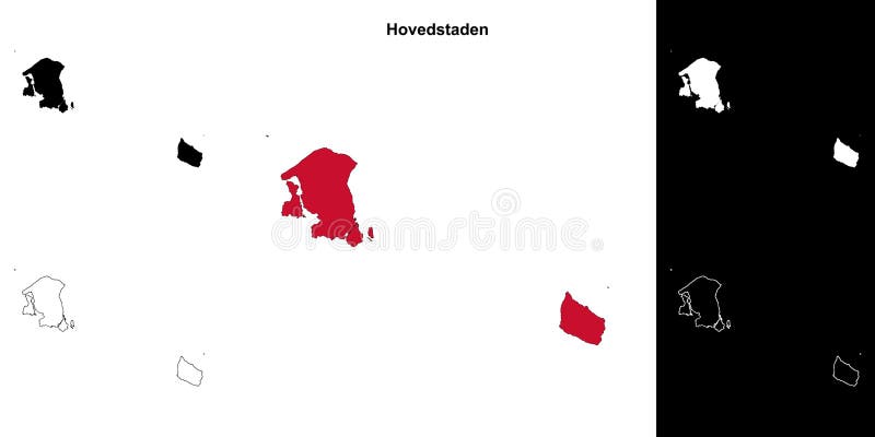 Hovedstaden outline map stock vector. Illustration of template - 334690000