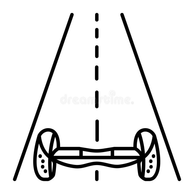 Hoverboard black line icon stock vector. Illustration of icon - 313703494