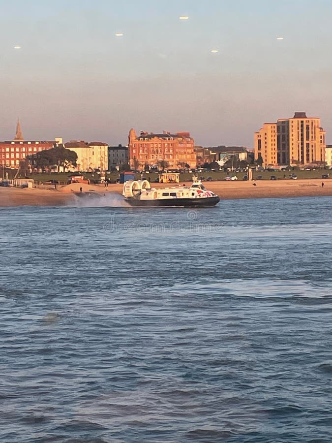 Hovercraft on the Solent stock photo. Image of boat - 269099372