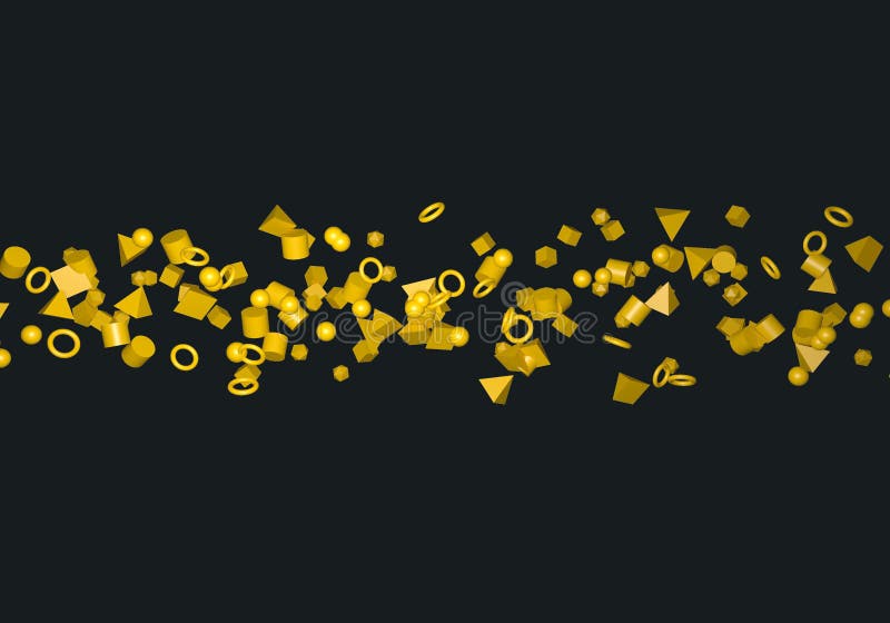 Hovering Basic Geometric Shapes - 3d Illustration Stock Illustration ...