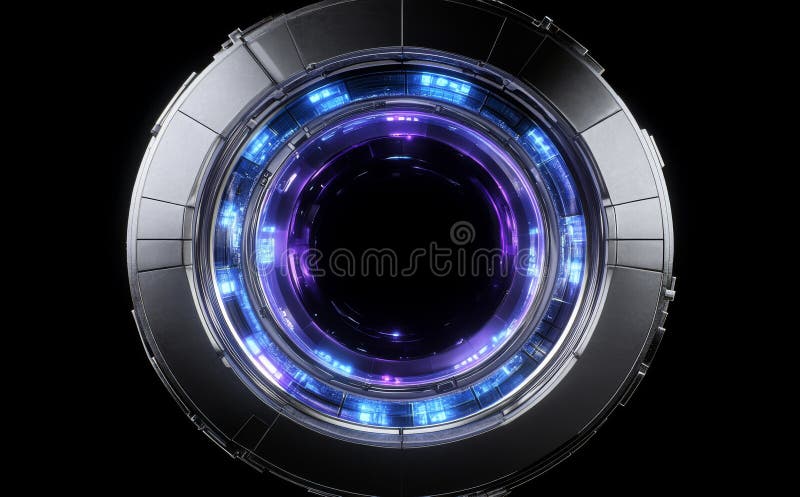 The Hovering Disc is Adorned with Neon Accents and Showcases Advanced ...