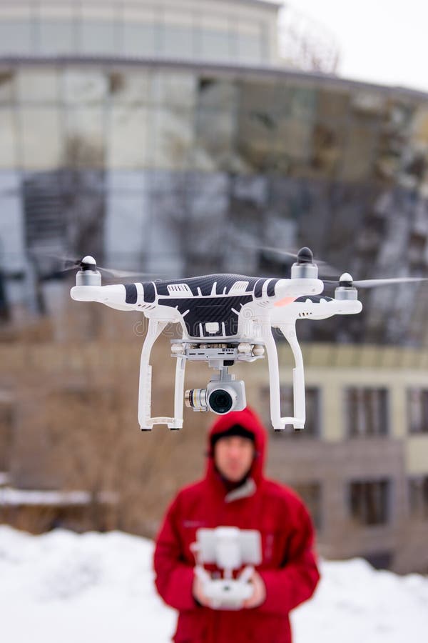 Hovering Drone that Takes Pictures Stock Image - Image of modern, hover ...