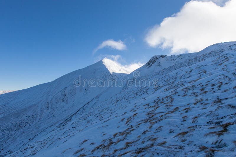 Hoverla stock photo. Image of snow, area, extreme, panorama - 28634572
