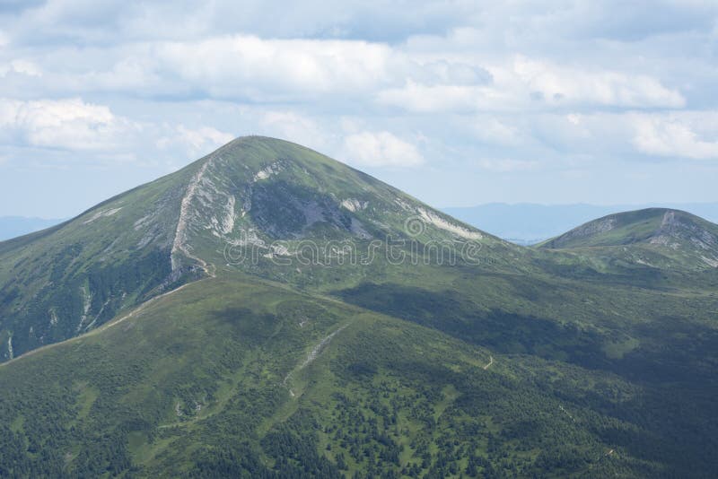 Hoverla is the Highest Peak of the Ukrainian Carpathians Stock Image ...