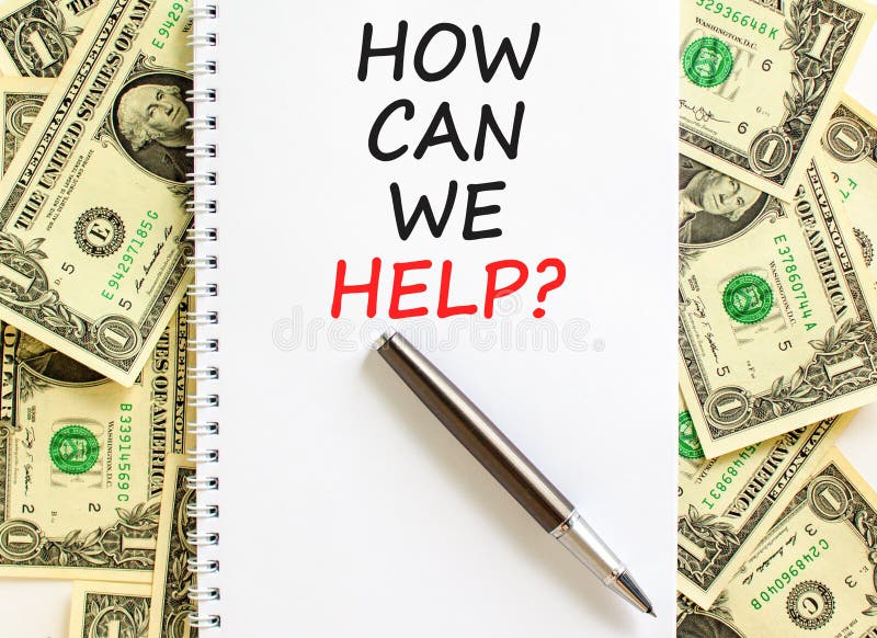 How Can we Help Symbol. Concept Words How Can we Help on Beautiful ...