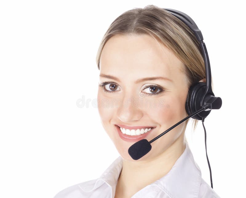 Customer service rep stock image. Image of girl, center - 13772083