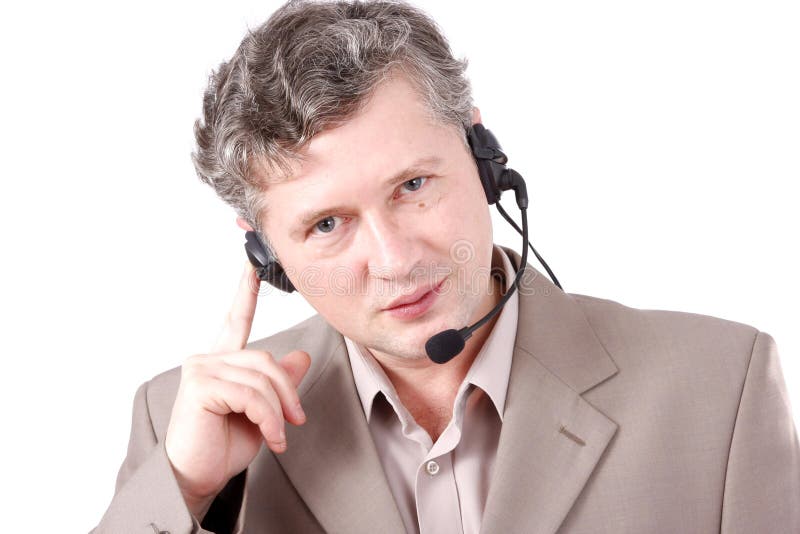 How Can I Help You? Helpdesk or Support Operator. Stock Photo - Image ...