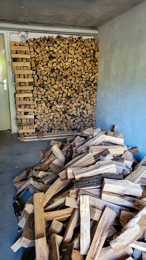 How Can You Stack and Store Firewood. Firewood in Stacks and in the ...