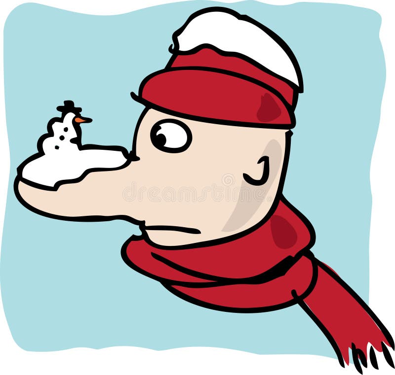 How cold is it stock vector. Illustration of vector, covered - 4182472