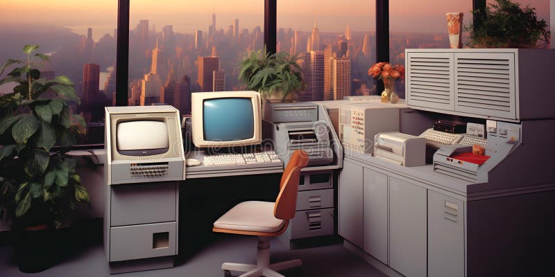 How Desktop PCs Shaped Office Life Exploring Cubicle Cultures. Concept ...