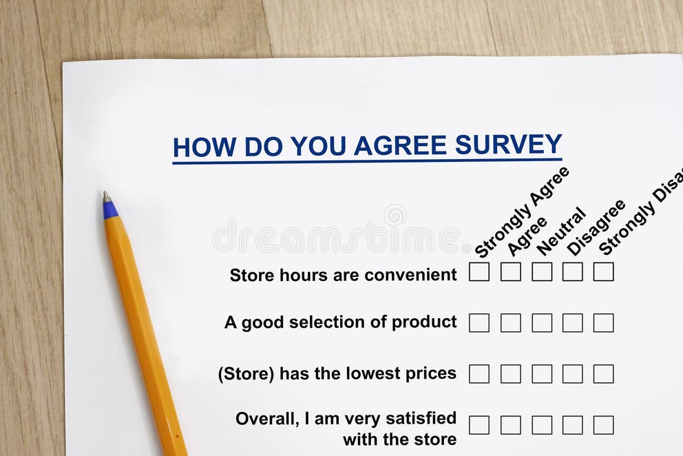How do you agree survey stock photo. Image of question - 237026476
