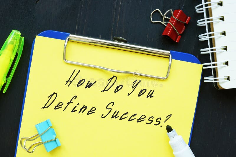 How Do You Define Success? Inscription on the Page Stock Image - Image ...