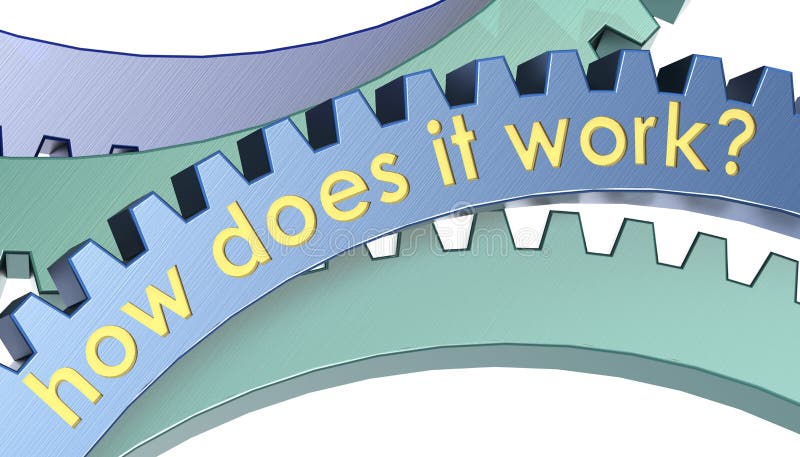How does it work on gear stock illustration. Illustration of industry ...