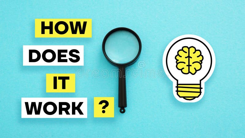 How Does it Work is Shown Using the Text Stock Photo - Image of support ...