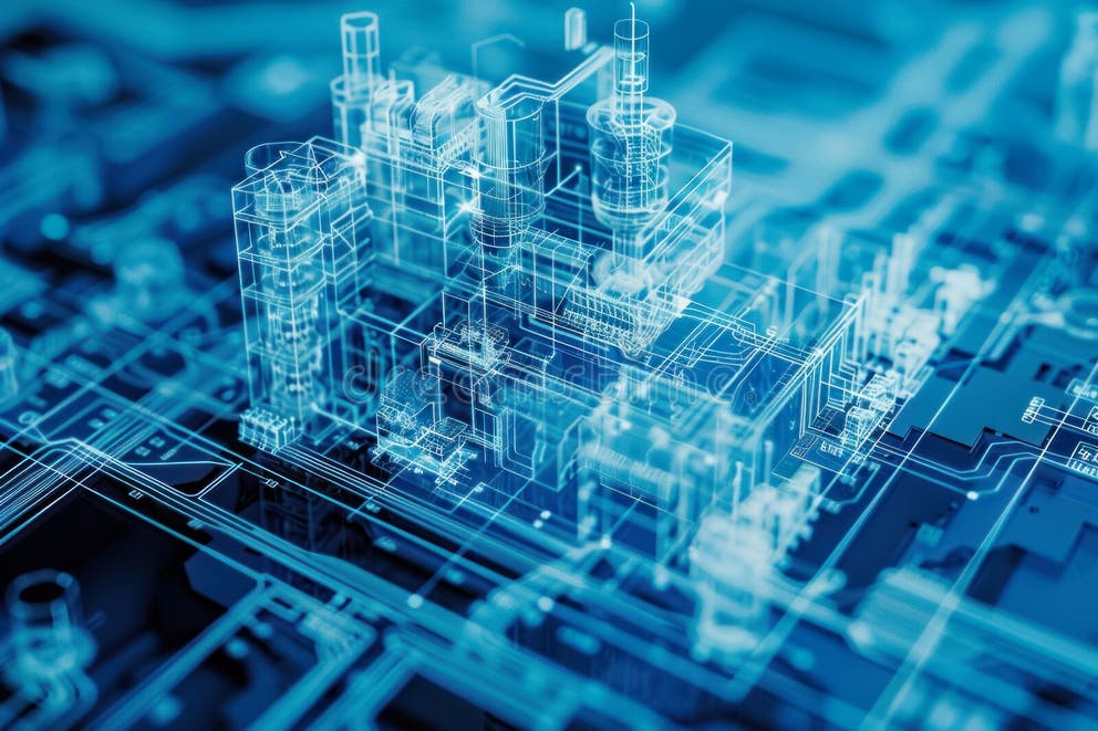How Engineering Shapes Our Digital World Stock Illustration ...