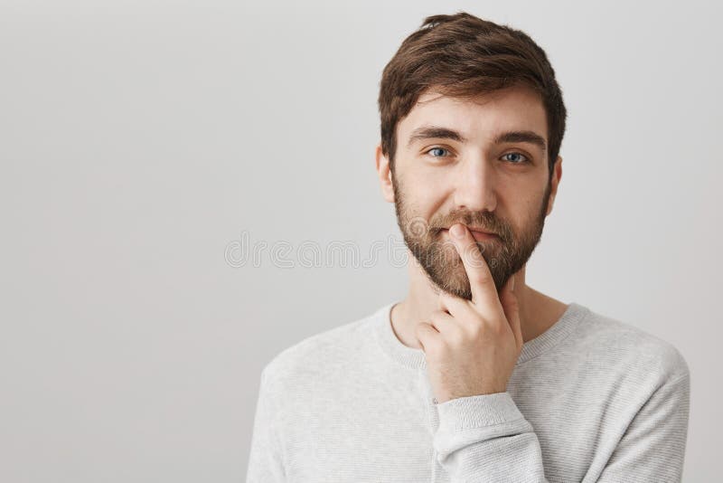 Man Curious Thinking Portrait Photography Concept Stock Image - Image ...