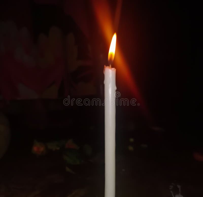 How Good the Glowing Candle Looks in the Dark Stock Photo - Image of ...