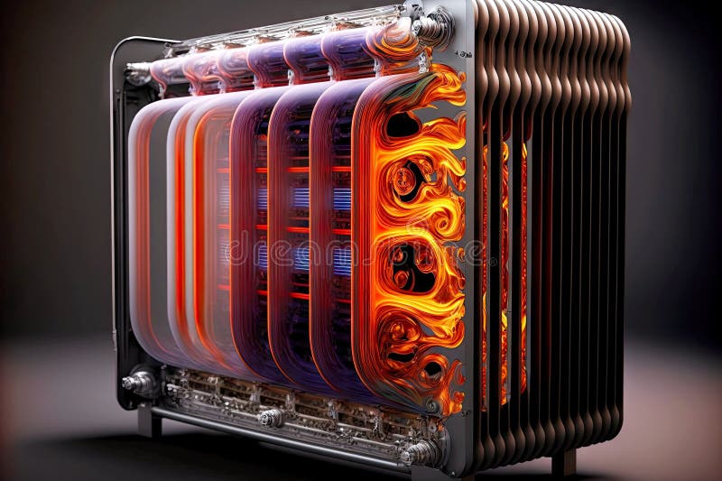 How Heating Radiator is Made, Its Insides Stock Illustration ...