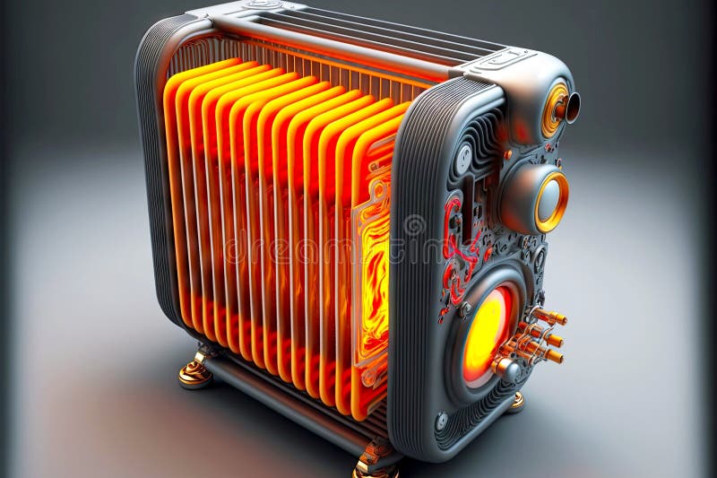 How Heating Radiator is Made, Its Insides Stock Illustration ...