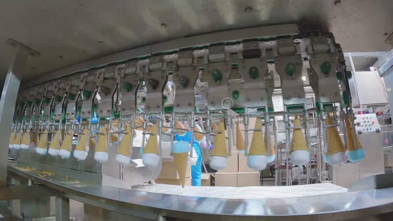 How Ice Cream is Made. the Process of Making Ice Cream Stock Video ...