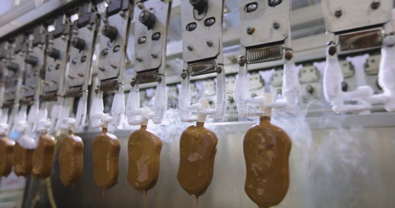How Ice Cream is Made. the Process of Making Ice Cream Stock Footage ...