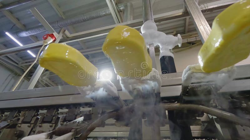 The Process of Making Ice Cream. How Ice Cream is Made. Automated Ice ...