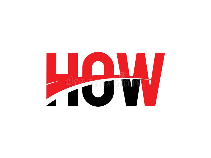 HOW Letter Initial Logo Design Vector Illustration Stock Vector ...