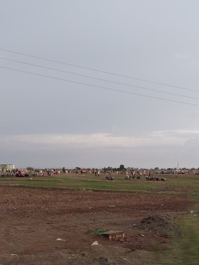 This is How the Local Cricket Team Plays at India Ground. Stock Photo ...