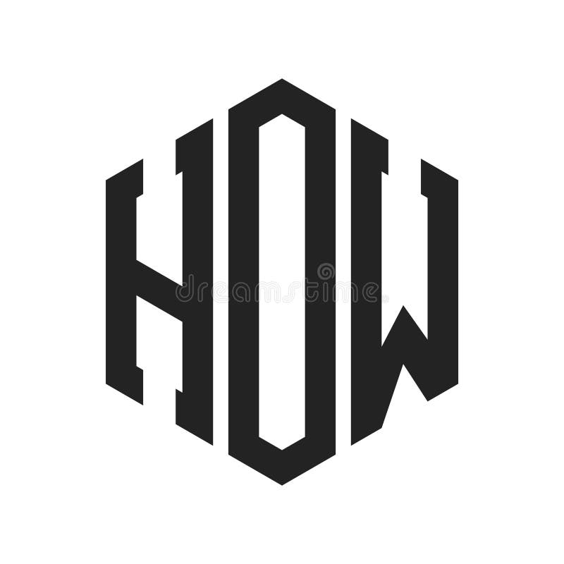 HOW Logo Design. Initial Letter HOW Monogram Logo Using Hexagon Shape ...