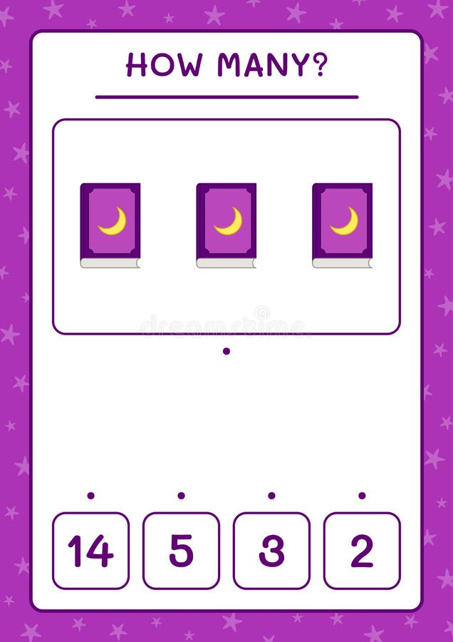 How Many Book, Game for Children. Vector Illustration Stock Vector ...