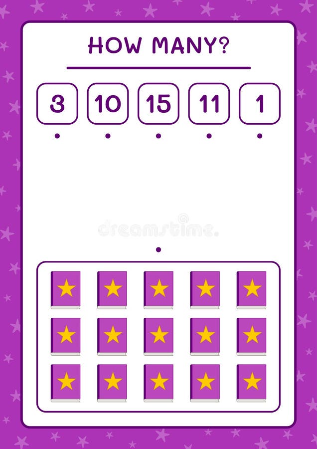 How Many Book, Game for Children. Vector Illustration Stock Vector ...