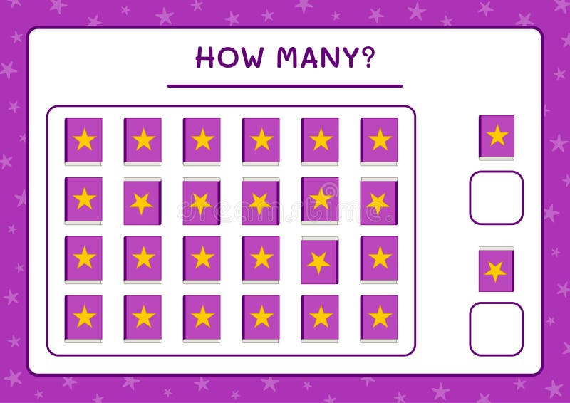 How Many Book, Game for Children. Vector Illustration Stock Vector ...