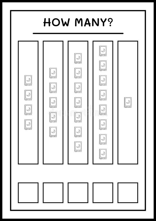 How Many Book, Game for Children. Vector Illustration Stock Vector ...