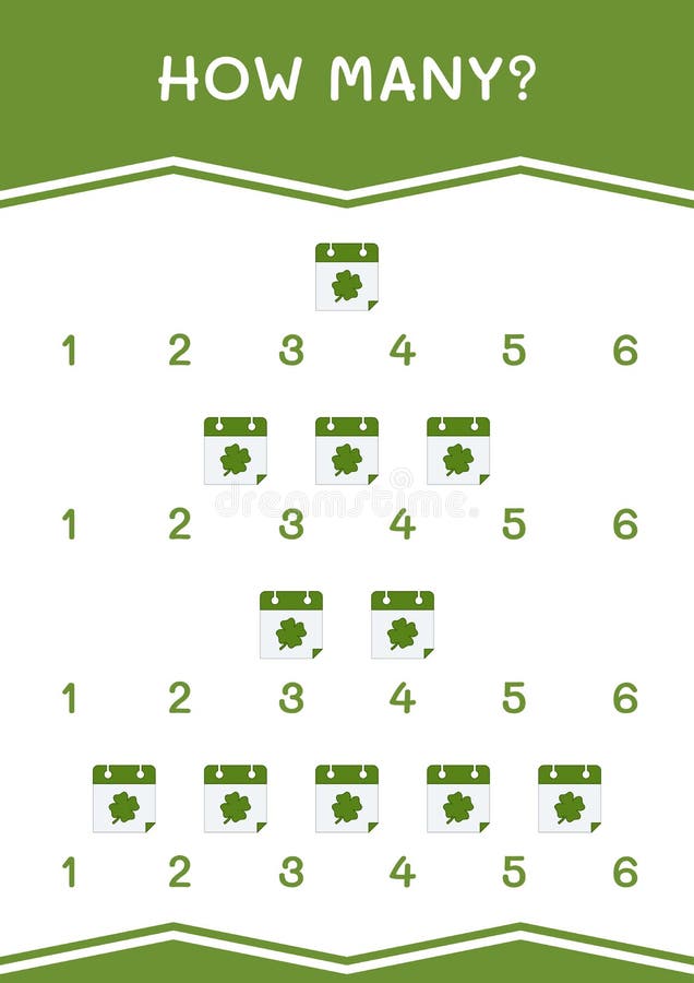 How Many of Calender, Game for Children. Vector Stock Vector ...