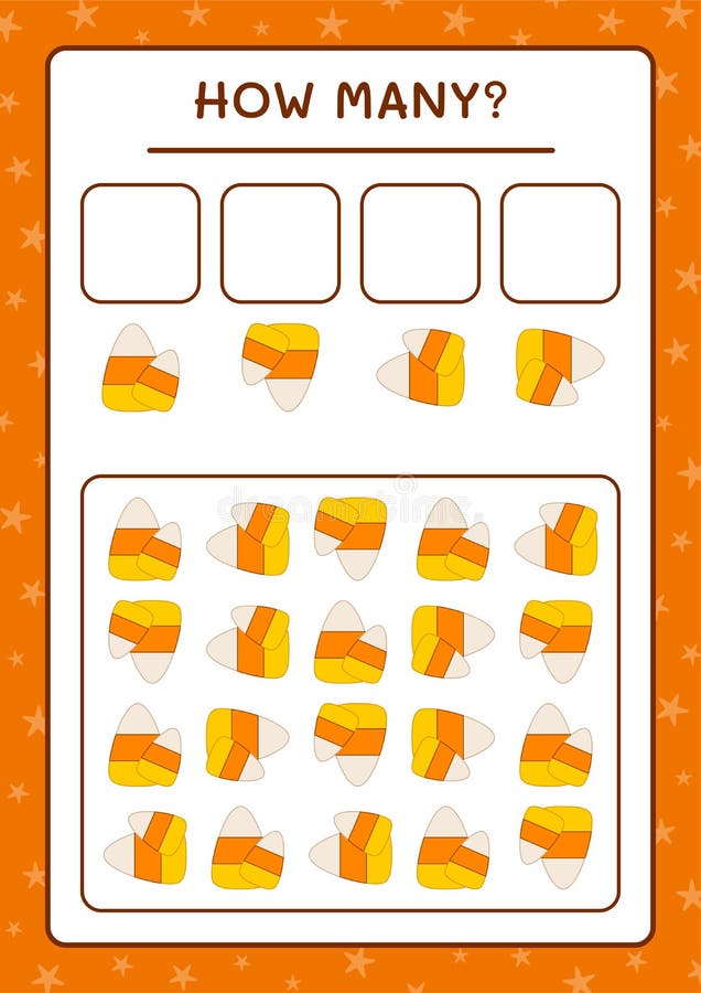 How Many Candy, Game for Children. Vector Illustration Stock Vector ...