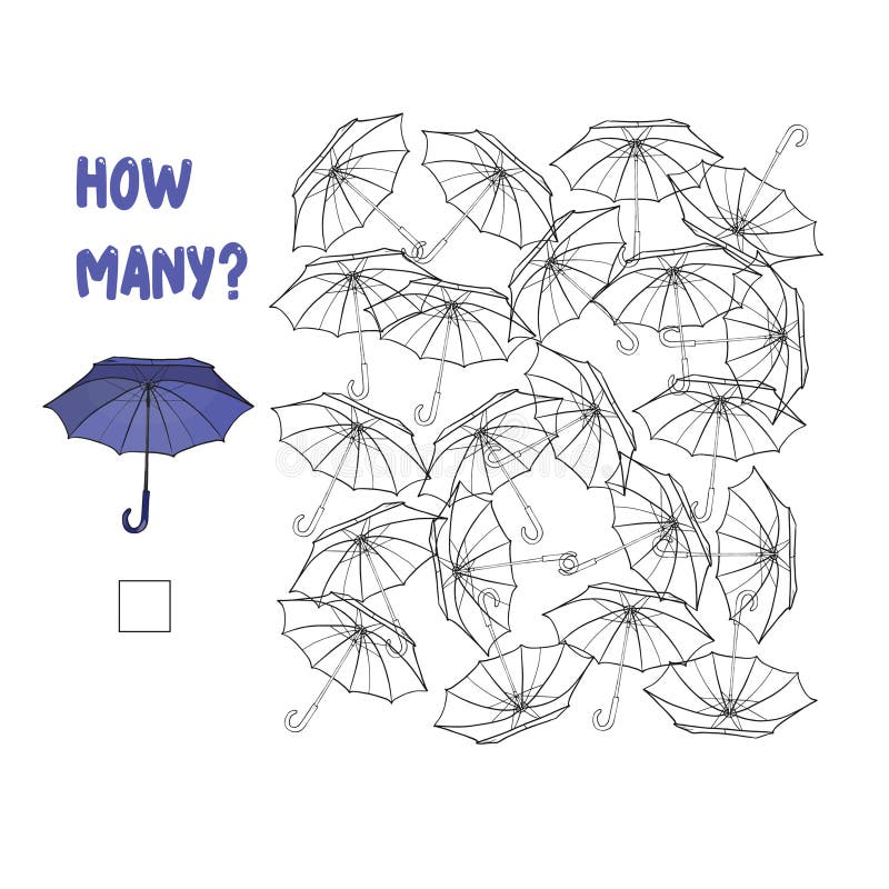 How Many. Count How Many Objects are Hidden in the Picture Stock ...