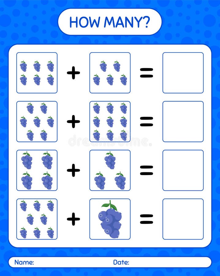 Blueberry Worksheet Stock Illustrations – 622 Blueberry Worksheet Stock ...