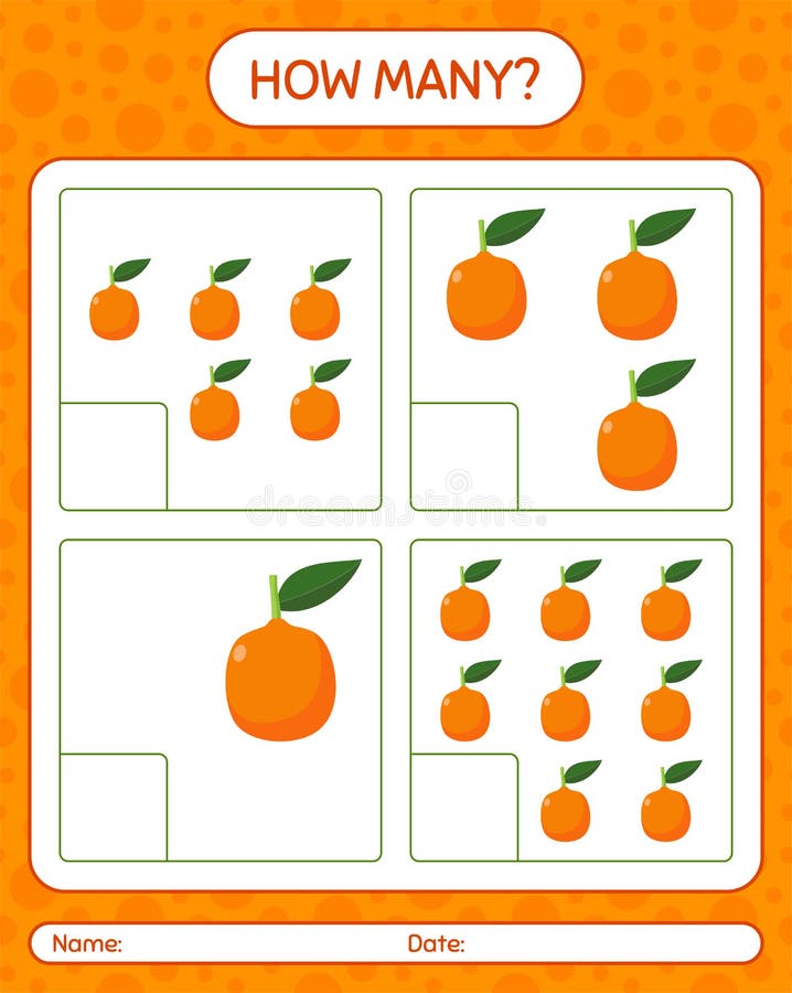 How Many Counting Game with Vegetables. Worksheet for Preschool Kids ...