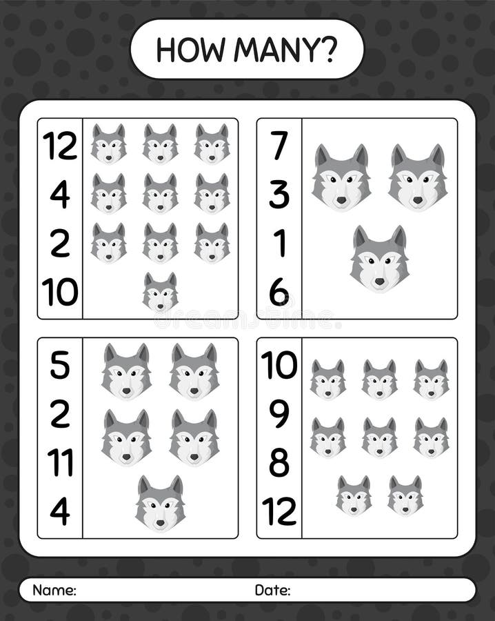 Wolf. a Worksheet for Children with Letters To Learn the English ...