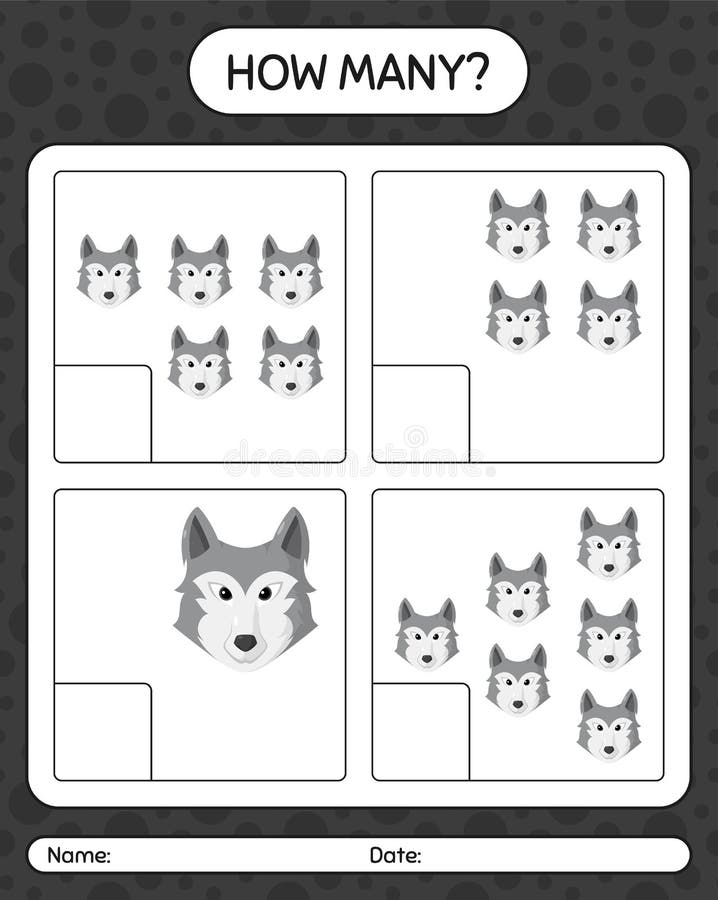 Wolf. a Worksheet for Children with Letters To Learn the English ...