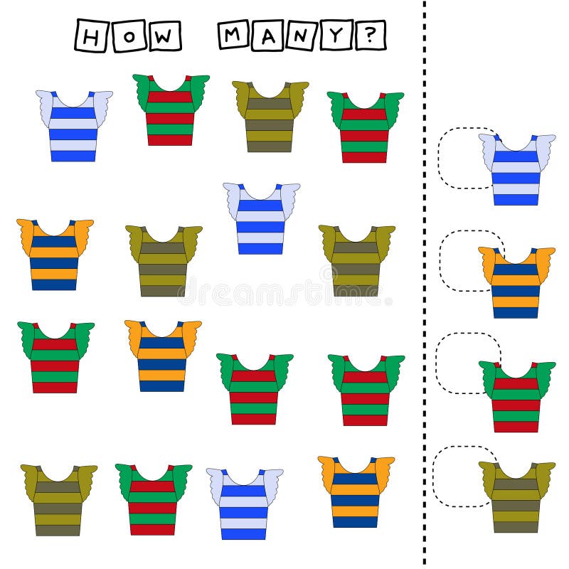 HOW MANY stock illustration. Illustration of puzzle - 253900726