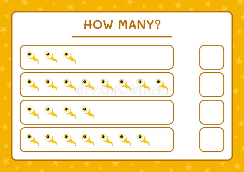 How Many Eye, Game for Children. Vector Illustration Stock Vector ...