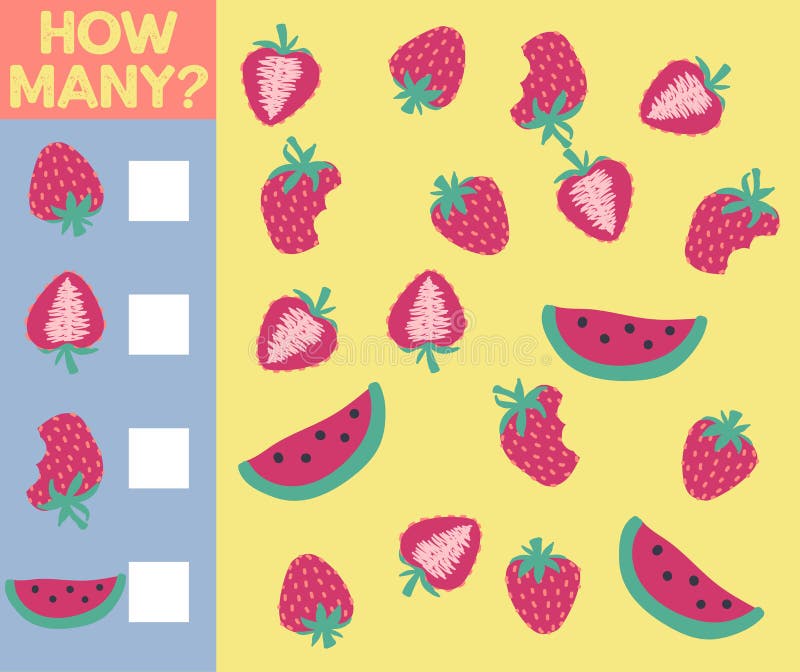 How Many are they Game. Educational Printable Math Worksheet. Count the ...