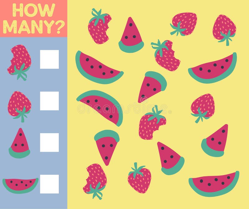 How Many are they Game. Educational Printable Math Worksheet. Count the ...