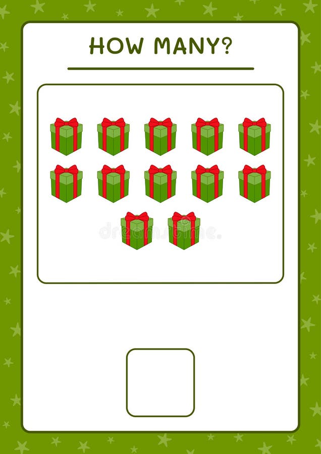 How Many Gift Box, Game for Children. Vector Illustration Stock Vector ...