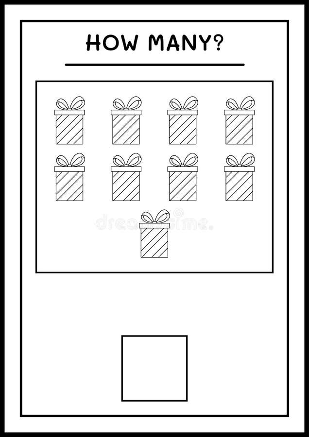 How Many Gift Box, Game for Children. Vector Illustration Stock Vector ...