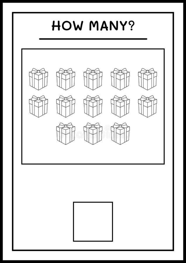 How Many Gift Box, Game for Children. Vector Illustration Stock Vector ...