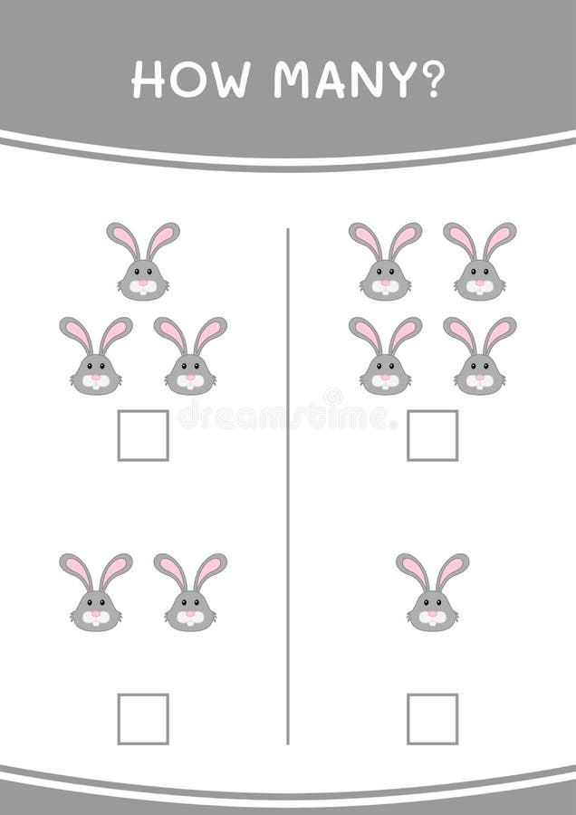How Many of Rabbit, Game for Children. Vector Stock Vector ...